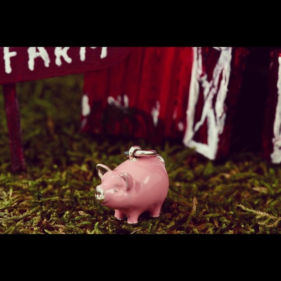 Tiffany & Co. | Jewelry | Rare Tiffany Co Pink Enamel Silver Pig Charm ...